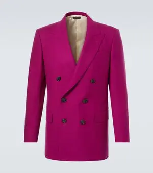 TOM FORD Wool Twill Suit Jacket Pink