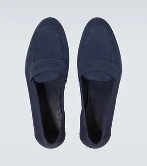 Brioni Appia Leather Penny Loafers - Blue