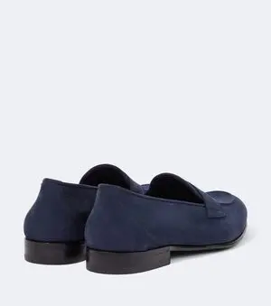 Brioni Appia Leather Penny Loafers - Blue