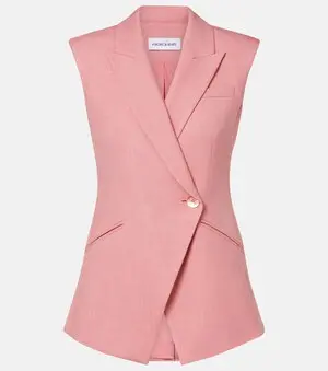 Veronica Beard Double-breasted Vest - Pink