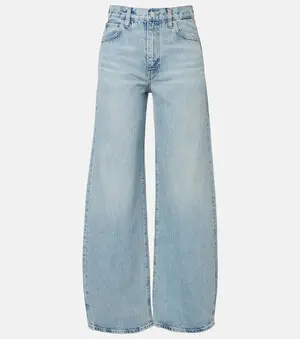 FRAME Bow Barrel-leg Jeans - Blue