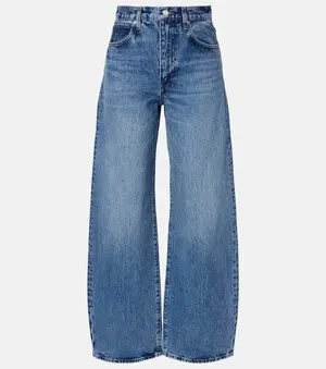 FRAME Bow Barrel-leg Jeans - Blue