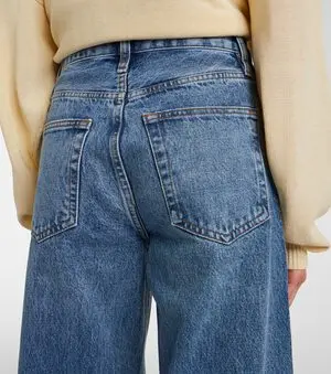 FRAME Bow Barrel-leg Jeans - Blue