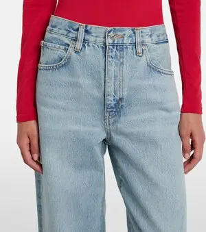 FRAME Bow Barrel-leg Jeans - Blue