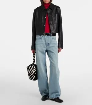 FRAME Bow Barrel-leg Jeans - Blue