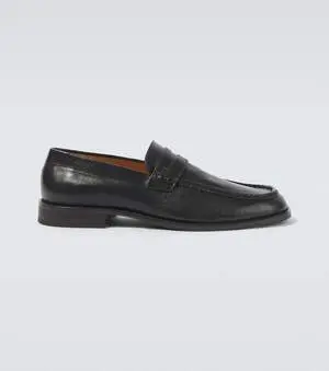 Our Legacy Light Leather Penny Loafers - Black