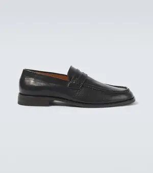 Our Legacy Light Leather Penny Loafers - Black