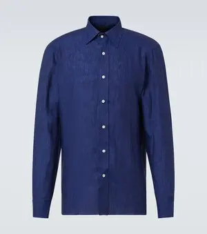 Rubinacci Linen Shirt - Blue