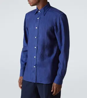 Rubinacci Linen Shirt - Blue