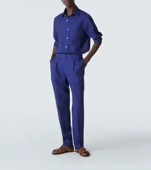 Rubinacci Linen Shirt - Blue