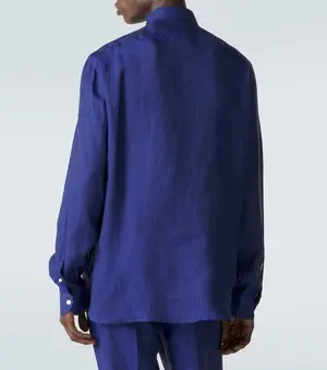 Rubinacci Linen Shirt - Blue