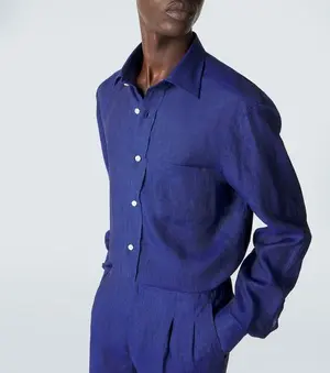 Rubinacci Linen Shirt - Blue