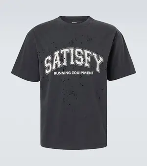 Satisfy Mothtech Printed Cotton Jersey T-shirt - Grey