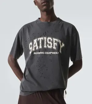 Satisfy Mothtech Printed Cotton Jersey T-shirt - Grey