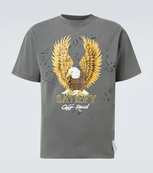 Satisfy Mothtech Printed Cotton Jersey T-shirt - Grey