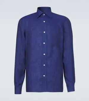 Rubinacci Linen Shirt - Blue