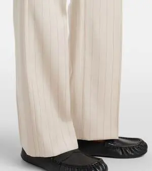 Acne Studios Pinstripe Wool Straight Pants