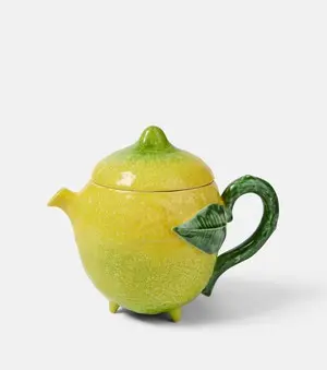BORDALLO PINHEIRO Lemon Ceramic Teapot - Yellow