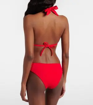 Heidi Klein Petalia Bikini Top - Red