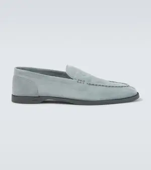 John Lobb Pace Suede Loafers - Blue