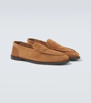 John Lobb Pace Suede Loafers - Brown