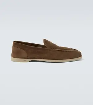 John Lobb Pace Suede Loafers - Green