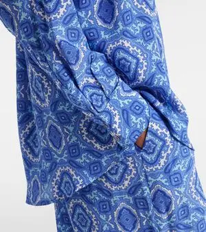 Heidi Klein Mykonos Printed Silk Shirt