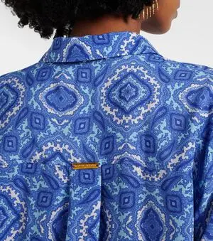 Heidi Klein Mykonos Printed Silk Shirt