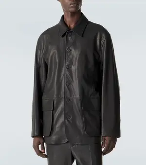 Auralee Leather Blouson Jacket