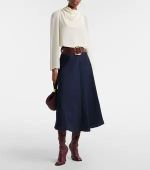 Altuzarra Varda Denim Midi Skirt
