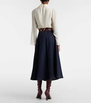 Altuzarra Varda Denim Midi Skirt