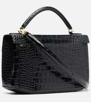 TOTEME Box Small Croc-effect Leather Top-handle Bag