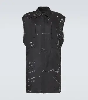 Rick Owens Jumbo Printed Sleeveless Shirt