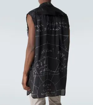 Rick Owens Jumbo Printed Sleeveless Shirt