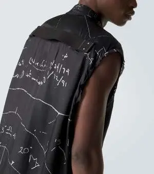 Rick Owens Jumbo Printed Sleeveless Shirt