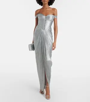 MARIA LUCIA HOHAN Susie Silk Tulle Gown - Silver