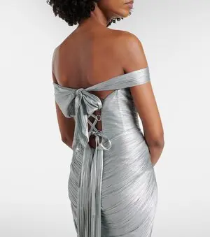 MARIA LUCIA HOHAN Susie Silk Tulle Gown - Silver