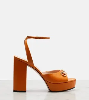 Gucci Horsebit Leather Platform Sandals