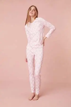 LoveShackFancy Roller Rabbit X Baby Bow Hearts Pajama - Pink