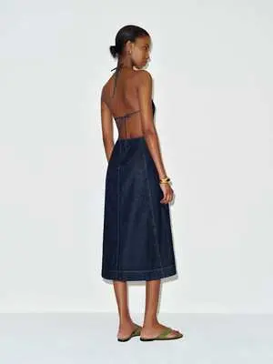 REFORMATION Manon Denim Midi Dress
