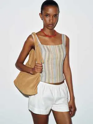 REFORMATION Clarence Linen Top - Multi