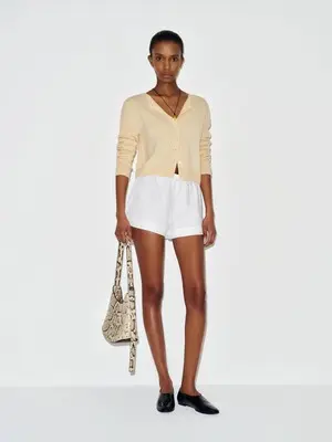 REFORMATION Nora Linen Short - Ivory