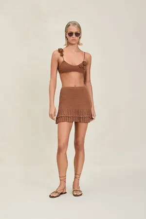 Devon Windsor Wrenn Skirt - Brown / Multicolor / Neutral