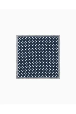 Giorgio Armani Asv Printed Silk Pocket Square - Navy