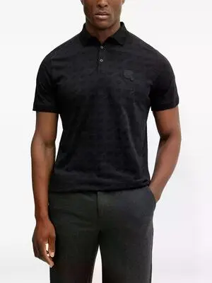 Karl Lagerfeld Printed Appliqué-detail Polo Shirt