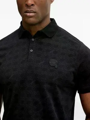 Karl Lagerfeld Printed Appliqué-detail Polo Shirt