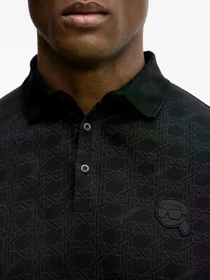 Karl Lagerfeld Printed Appliqué-detail Polo Shirt