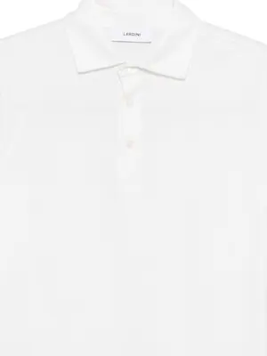 LARDINI Cotton And Silk Polo Shirt - White
