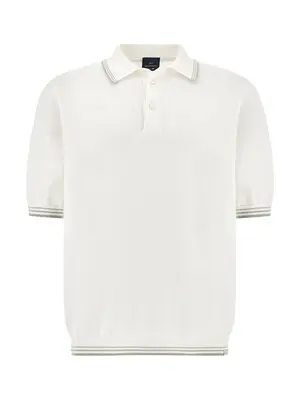 Paul & Shark Feather Cotton Polo Shirt - White