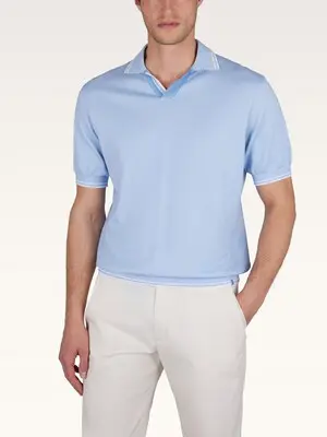 Paul & Shark Open-neck Cotton Polo Shirt